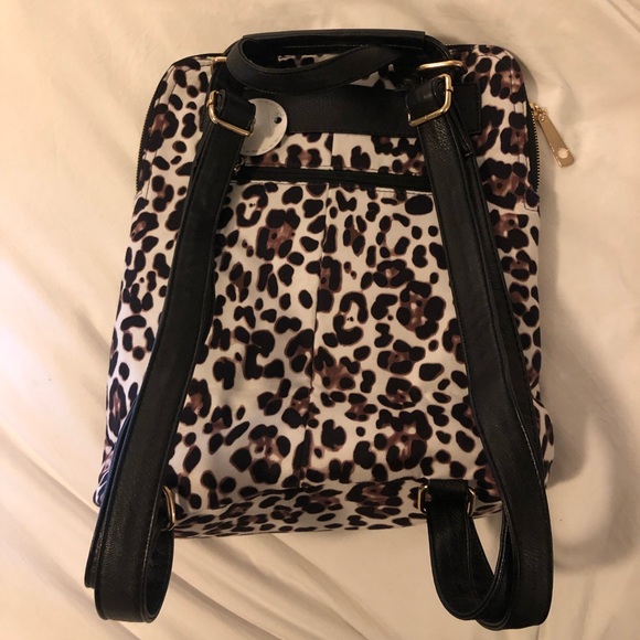 Bags | Suede Leopard Print Backpack | Poshmark